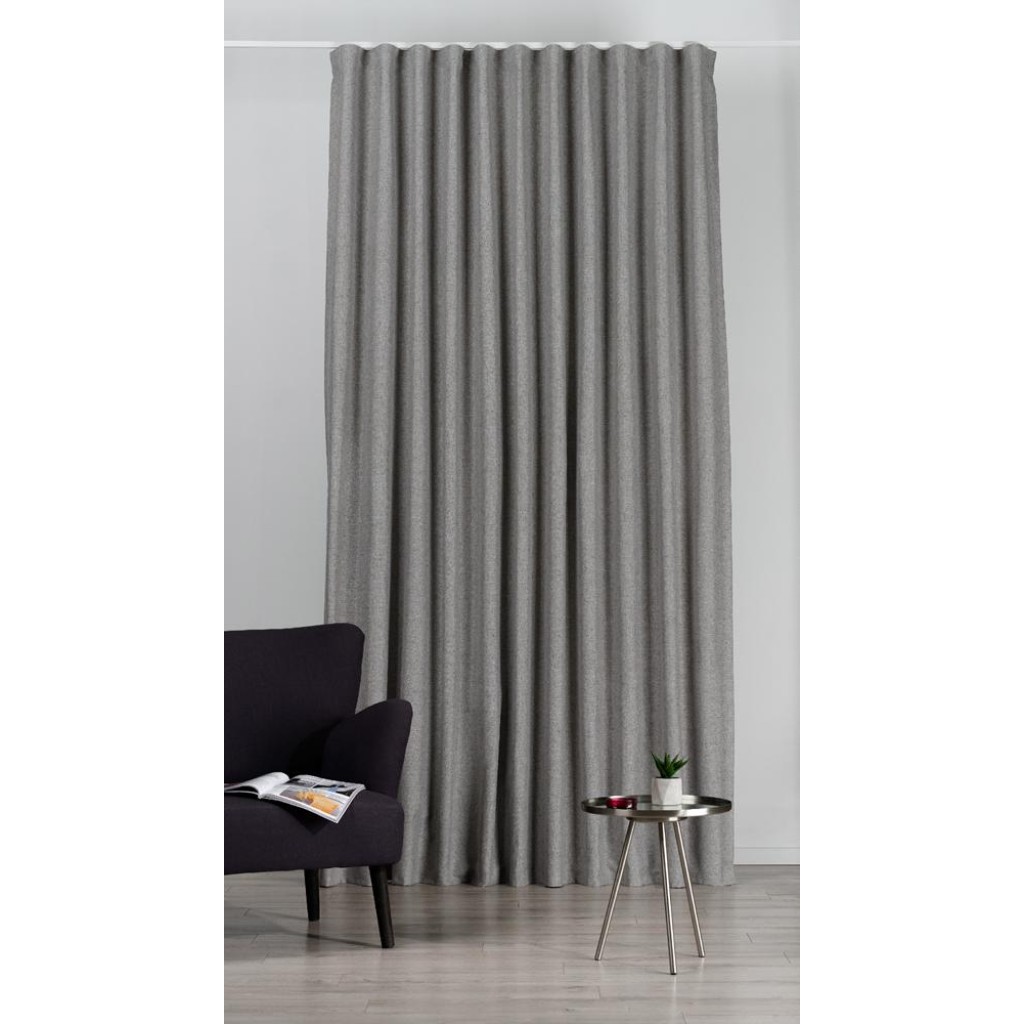 Set Draperie Atlas Gri, opacitate 100%, 2 buc x 150 x 250 cm, rejansa ...